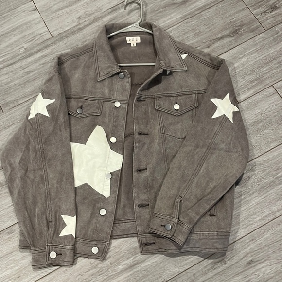 POL | Jackets & Coats | New Arrival Pol Womens Oversized Grey Wash Star ...